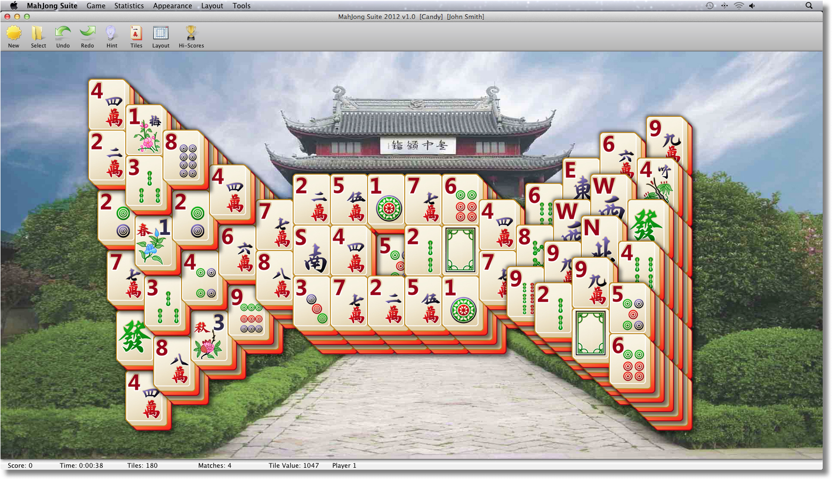 MahJong Suite for Mac - Candy Layout Screenshot